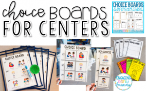 Choice Boards For Centers - Engaging Early Learners