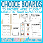 Choice Boards For Centers - Engaging Early Learners