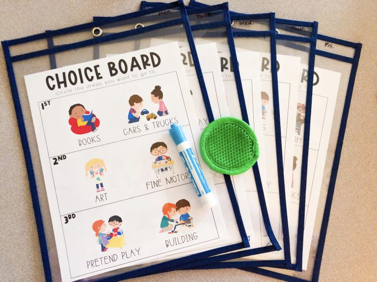 Choice Boards For Centers - Engaging Early Learners